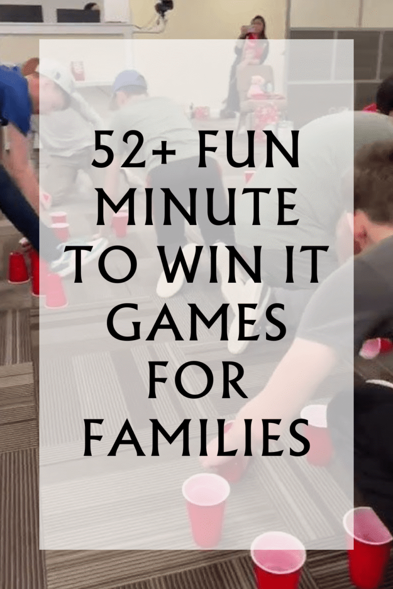 52+ Fun Minute to Win It Games for Families to Play at Home